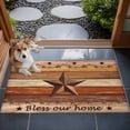 2x3 Door Mat Rug, Western Texas Star Vintage Non-Skid Rubber Backing ...