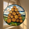Fall Country Hay Field Glass Window Hanging – Rustic Home Decor2101 ...
