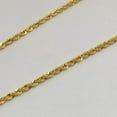 18K Solid Gold Rope Chain Necklace Men Women - Genuine 18k Gold - All ...