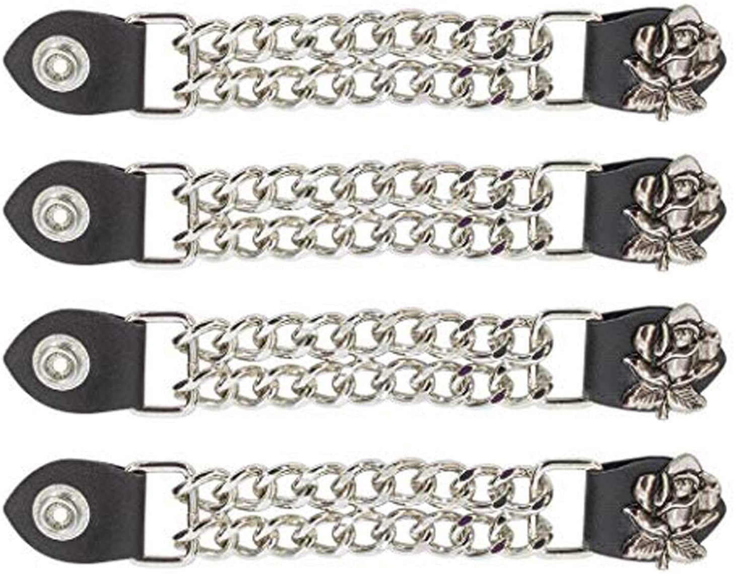 Rose Authentic Leather Motorcycle Vest Extender for Women Ladies Biker ...