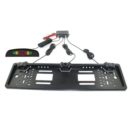 IKemiter Car Parking Sensor LED Display European License Plate Frame ...