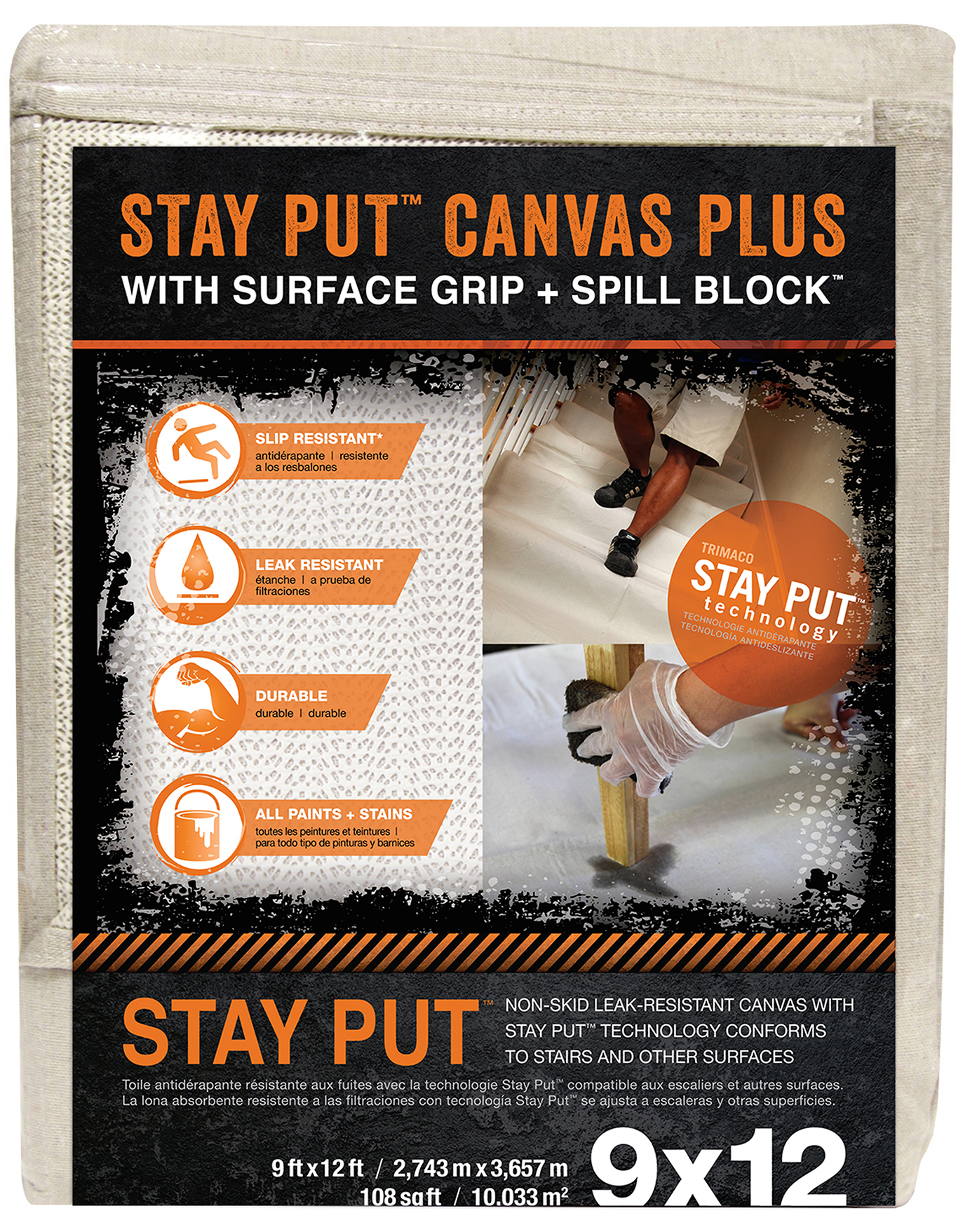 Trimaco 04321 9 X 12 Tan Stay Put Canvas Plus With Surface Grip Spill Block Walmart Trimaco 04321 9 X 12 Tan Stay Put Canvas Plus With Surface Grip Spill Block Walmart