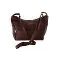 Women's Genuine Leather Crossbody Purse, Large Mid Size Multiple Pocket ...