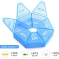 2-pack weekly pill storage box, large size 7-day pill box, daily ...