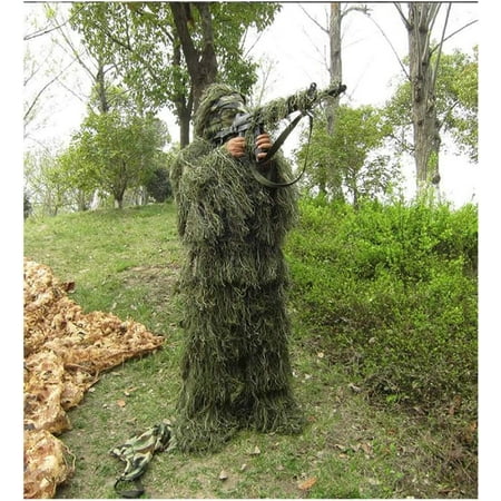 Hunting Suit,Geely Clothing,Ghillie Suit Camouflage Cloak Camo Birdwatching Poncho Leaf Leaves ...