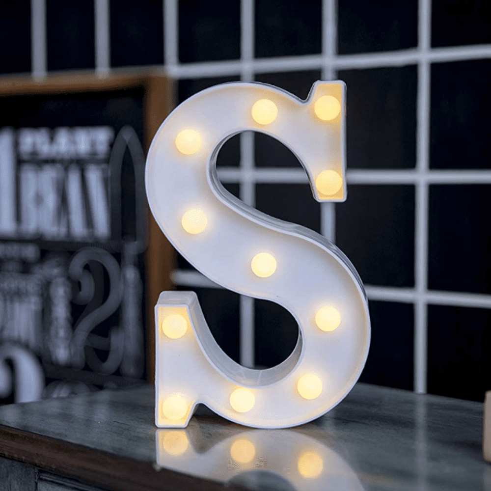Letras Luminosas Led /22cm / Lampara Decorativa / Abecedario / LETRA S ...