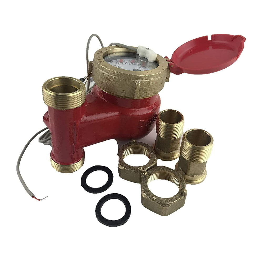 DAE V-100RP 1" Vertical Hot Water Meter with Pulse Output, Measuring in ...