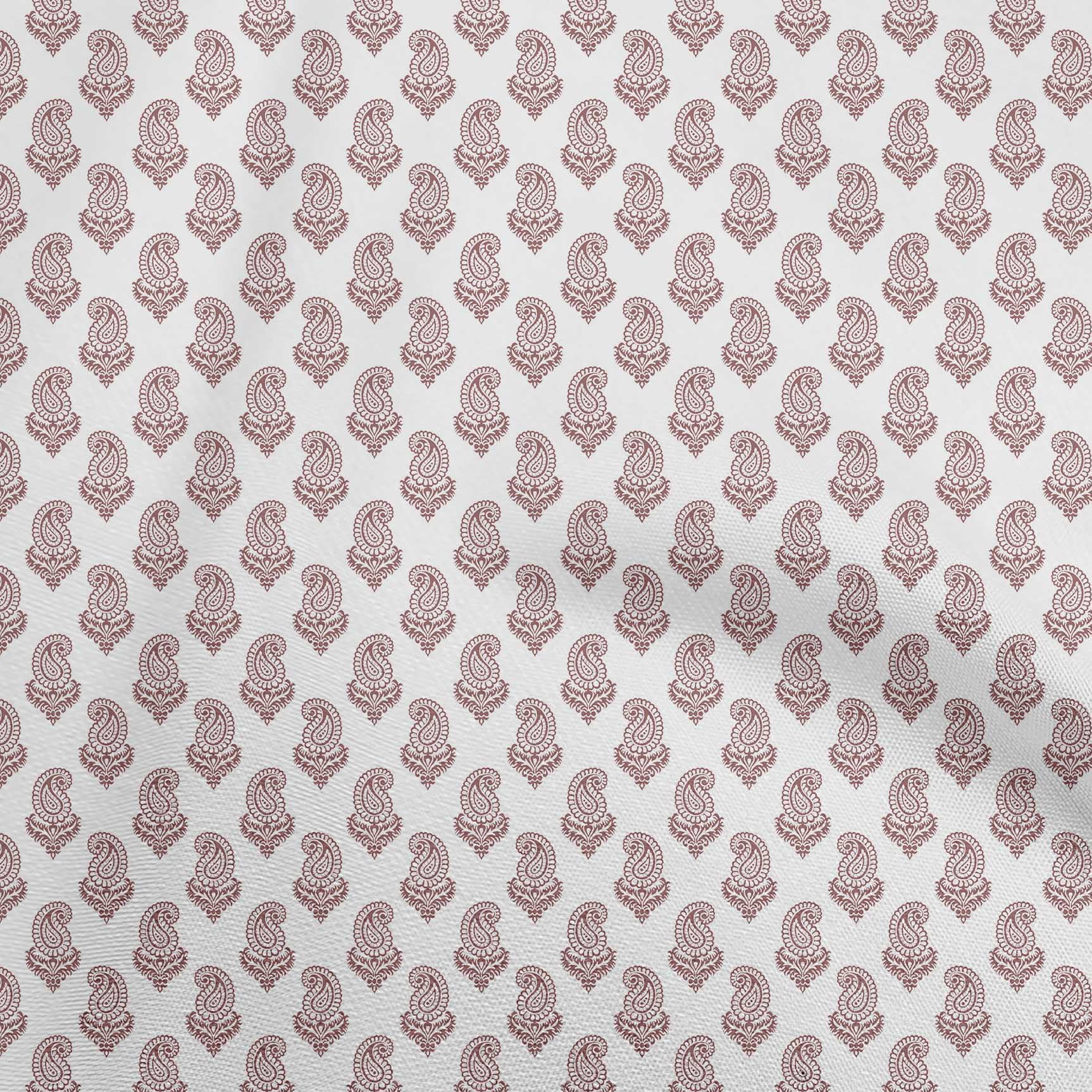 oneOone Cotton Cambric Dark Rose Brown Fabric Block Sewing Material ...