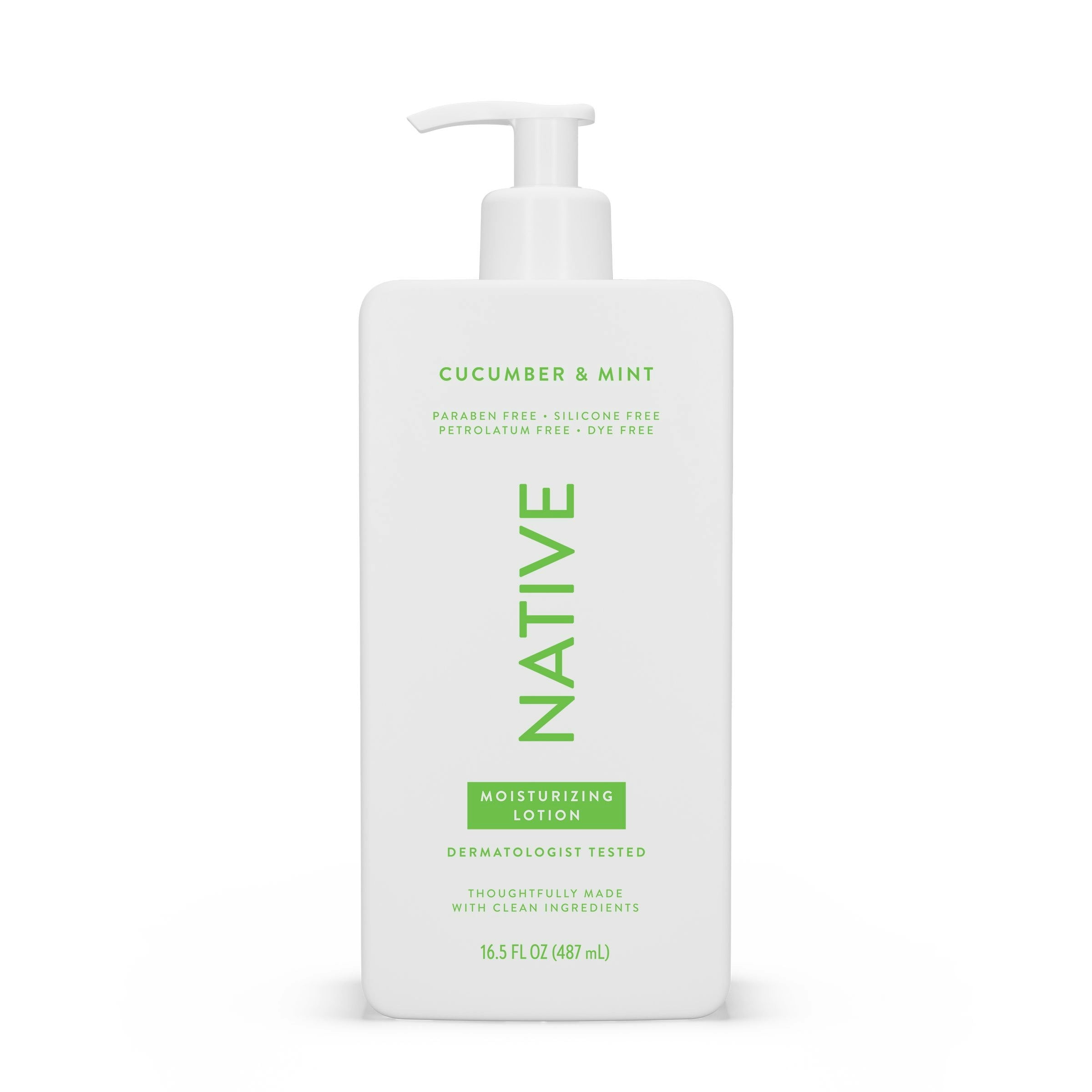 Native Moisturizing Hand & Body Lotion, Cucumber & Mint, Paraben Free, Silicone Free, for Women ...