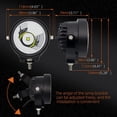 LED Round Driving Fog Lights OffRoad Driving Spot Lights 2Pcs 4 Inch ...