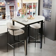 Wisfor Counter Height Bistro Table, 41 inch Square Marble Top Heavy ...