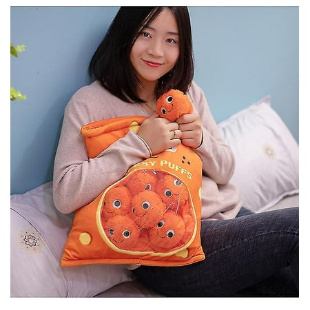 Pudding Plush Toy Kawaii Cheese Puff Stuffed Toy Snack Pillow Pillow ...
