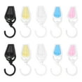 10Pcs Swivel Laundry Hooks Plastic Clothes Clips for Home (Random Color ...