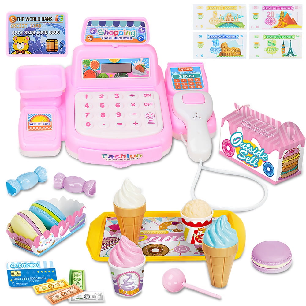 Dosaele Children's Mini Supermarket Cash Register Family Toy Set ...