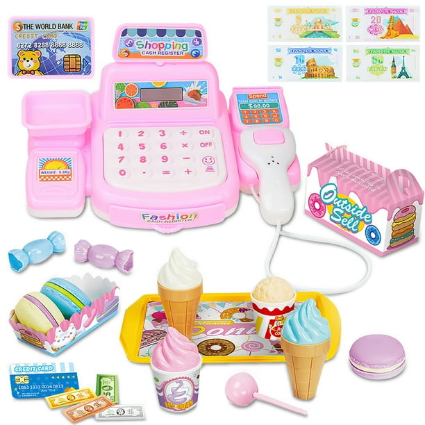 Dosaele Children's Mini Supermarket Cash Register Family Toy Set ...