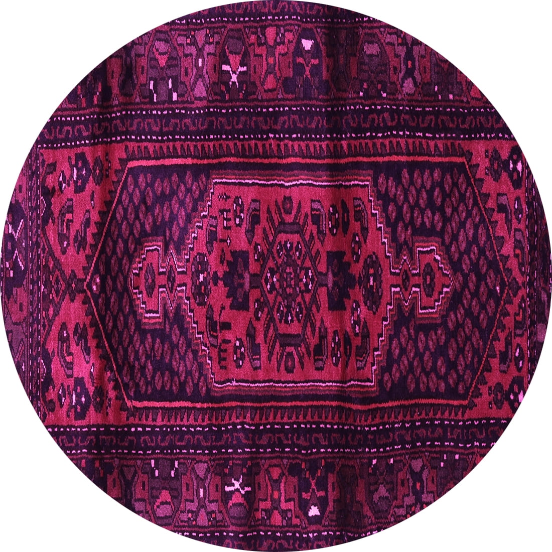 Ahgly Company Indoor Round Persian Pink Traditional Area Rugs, 8' Round ...