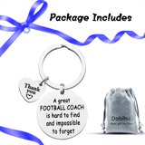 Gift for Football Coach Thank You Keychain A great FOOTBALL COACH is ...