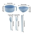 Light Blue Instant Noodles Bowl Set With Lid, Includes Bowls ...