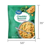 Great Value Cheddar Broccoli Flavored Pasta and Sauce 4.3oz Shelf ...