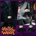 6 in. Halloween Spooky Skeleton Ornaments — Black Dress with Eerie ...