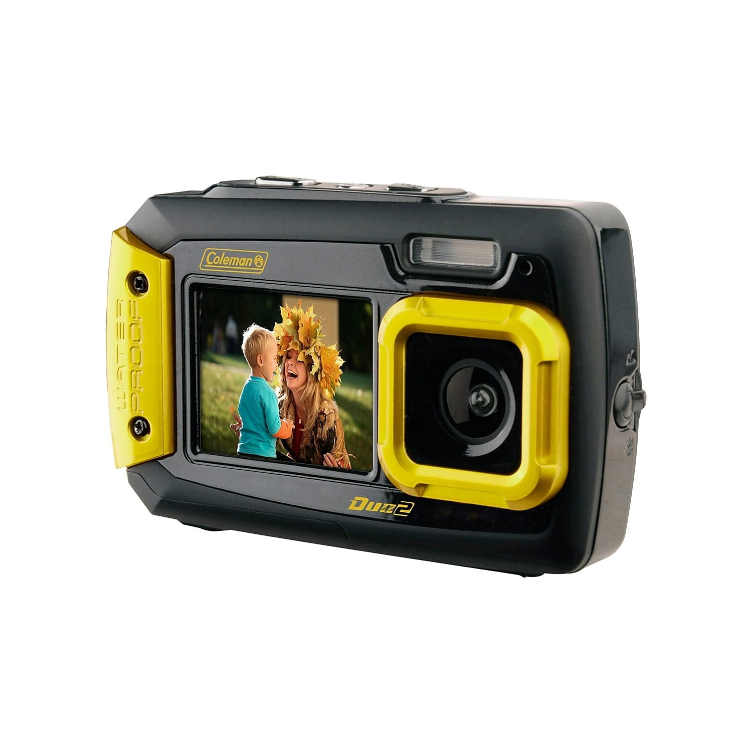 Coleman 2V9WP 20 Megapixels Point & Shoot Waterproof Camera Yellow ...