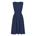 Antinious Ladies Summer Solid Round Neck Sleeveless Strap Adjustable ...
