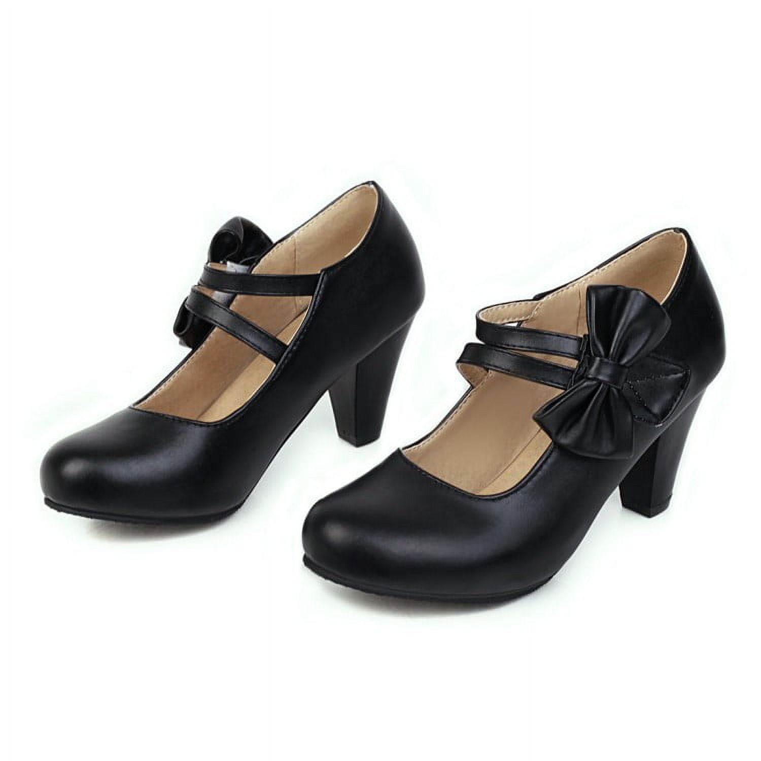 Click here for Wenshuo Home Round Toe Pumps Kitten Heels  Bowknot... prices