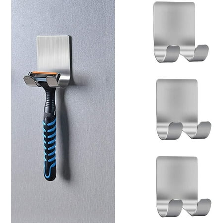 SHARKDOOK Set of 4 Self Adhesive Razor Holders, Stainless Steel ...