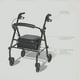 Equate Rolling Walker for Seniors, Rollator with Seat and Wheels, Black ...