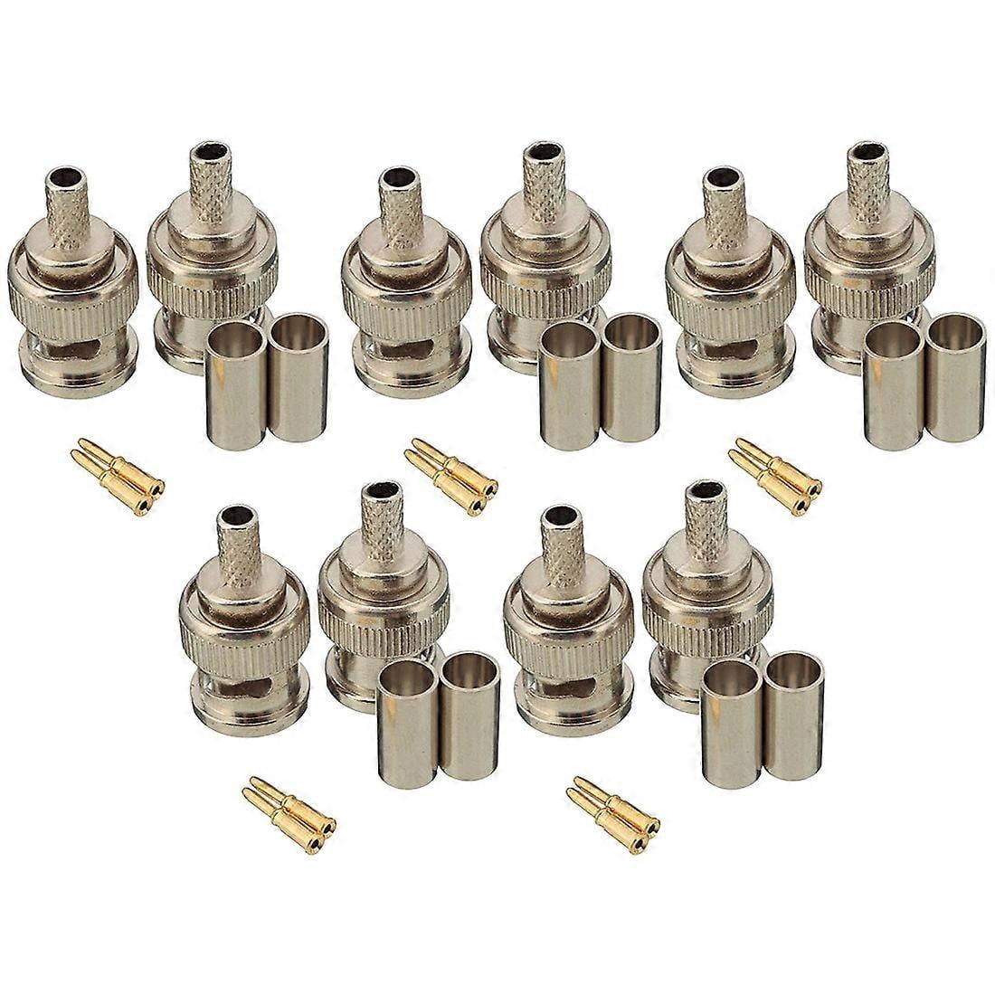 10 Sets 3-Piece BNC Male RG58 Plug Crimp Connectors | Bodega Aurrera en ...