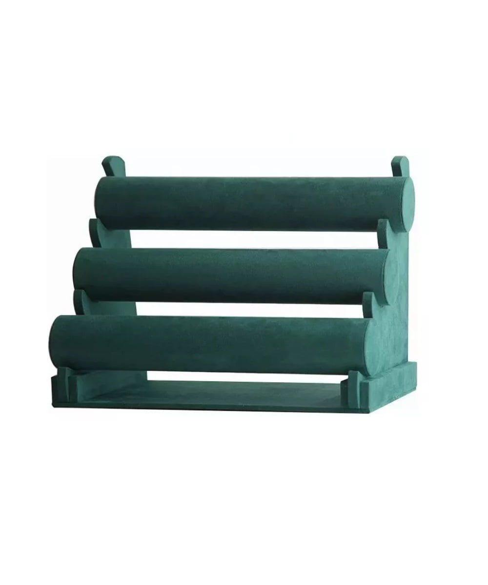 Exhibidor Porta Pulseras y joyería con porta Reloj Con 3 Niveles Verde ...
