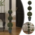 Eespoir 32" Ball Boxwood Topiary, Artificial Boxwood Topiary Ball Trees ...