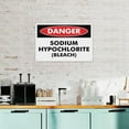 Danger Sodium Hypochlorite Bleach Sign 8"x12" - Aluminum Tin Warning ...