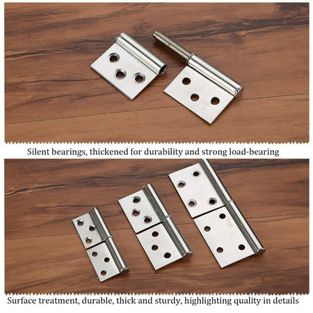 4 Pieces Stainless Steel Door Spring Hinge Detachable Hardware with 24 ...