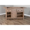 "Pemberly Row 80"" Modern Wood Bar Unit, Taupe Brown with Ample Storage ...