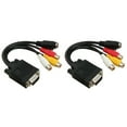 2pcs VGA SVGA to S-Video 3 RCA AV Adapter Converter Cable - Walmart.com