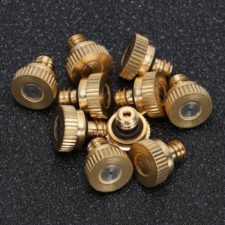 10Pcs Brass Misting Nozzles, 0.5mm Tap Water Low Pressure Outdoor ...