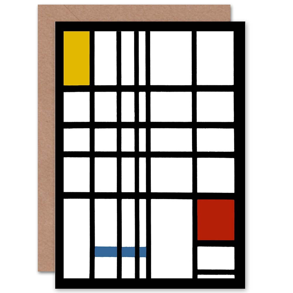 Piet Mondrian Cubes Greetings Card Plus Envelope Blank inside - Walmart.com