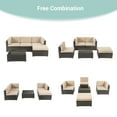 CHYVARY 5 Pcs Outdoor Conversation Lounge Sectional Couch Set, PE ...