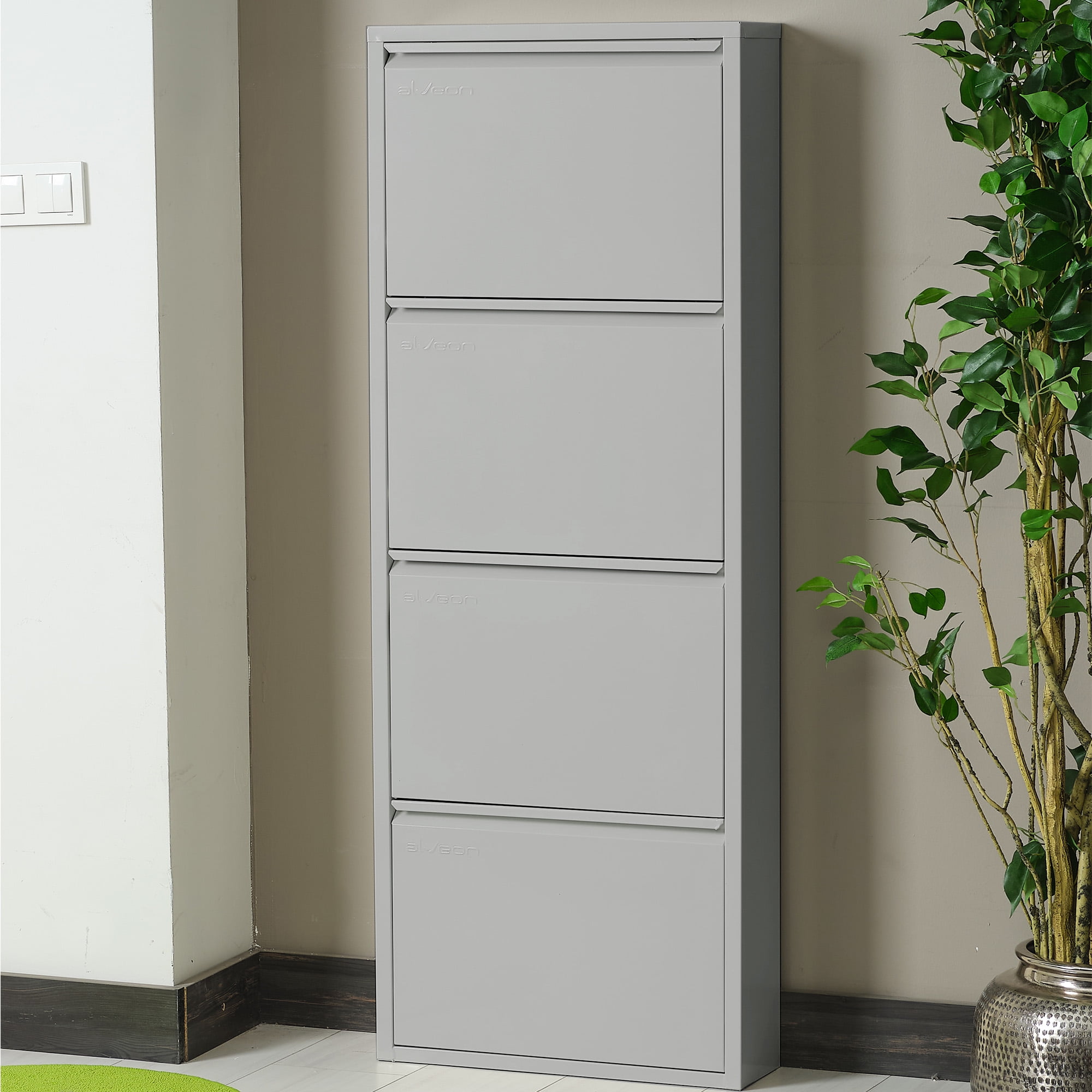 Flip Drawer Shoe Cabinet, Storage Organizer, Freestanding Shoe Rack ...