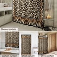 Bathroom Shower Curtain Wildlife Leopard Spots Tiger Print Waterproof ...