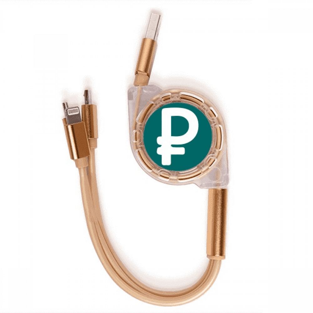 Símbolo de moneda peso PHP Filipinas Cable de carga telescópico ...