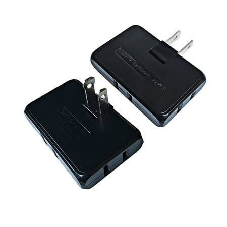 3 Way Outlet Wall Adapter,2 Prong 180 Degree Swivel Indoor Mini Wall ...
