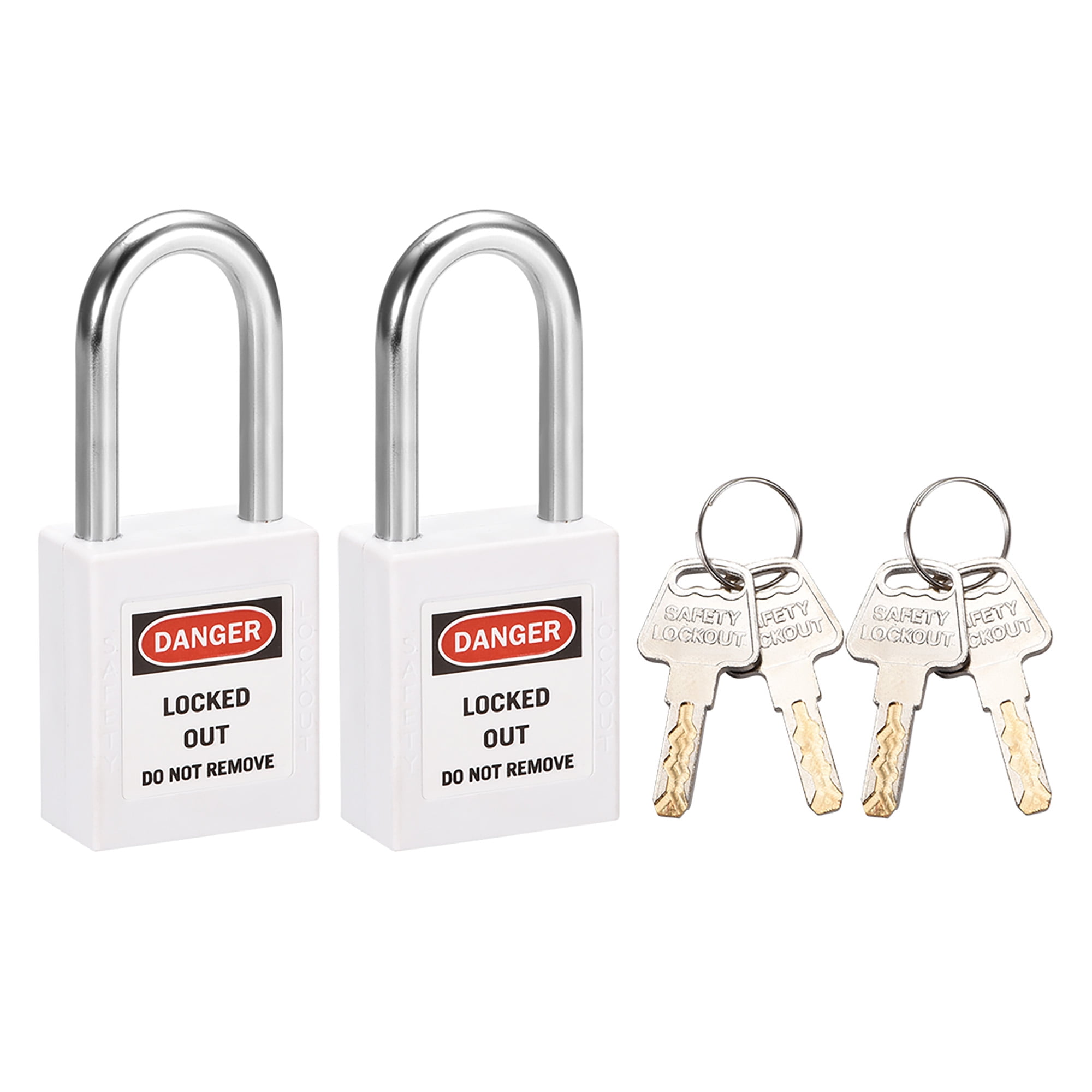 Lockout Tagout Locks 1-1/2 Inch Shackle Key Different Safety Plastic ...