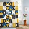 Bathroom Shower Curtain Abstract Eyes Moon Love Heart Waterproof Shower ...