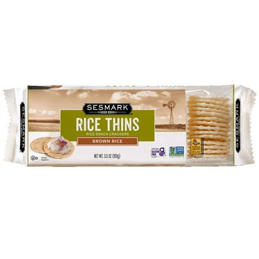 Sesmark Brown Rice Thins, 3.5 oz, 12 pack - Walmart.com