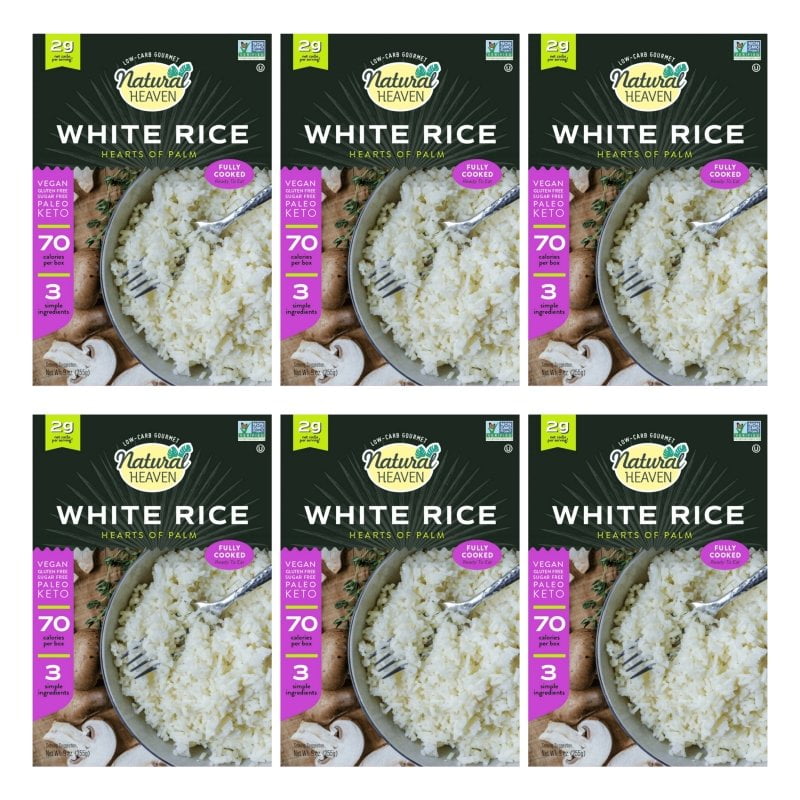 White Rice - Hearts Of Palm Rice - 6 count, 54oz (255g) each - Keto ...