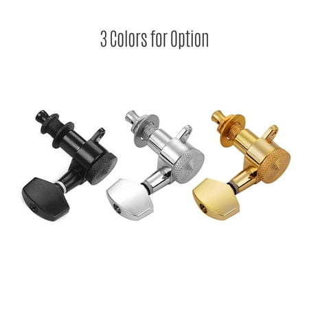 Pack of 6 Guitar String Tuning Pegs Locking Tuners Machine Heads Knobs 3L3R for Acoustic ...