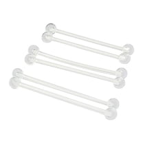 14G 38mm Clear Industrial Barbell Ear Piercing Retainer, Flexible ...