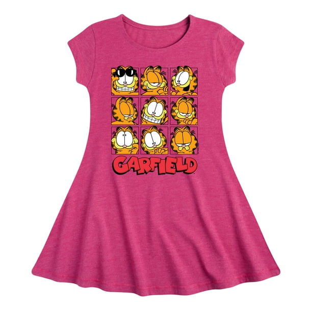 Garfield - Faces Grid - Toddler And Youth Girls Fit And Flare Dress ...